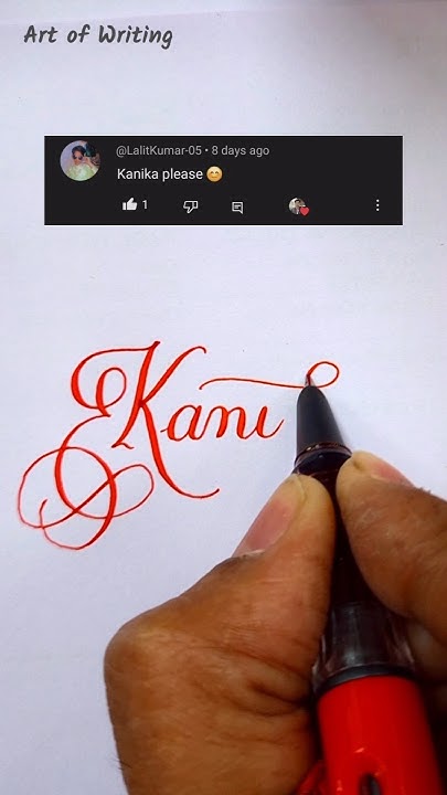 How to Write Kanika in CALLIGRAPHY like a Pro! #shorts #shortsfeed #shortvideo - YouTube