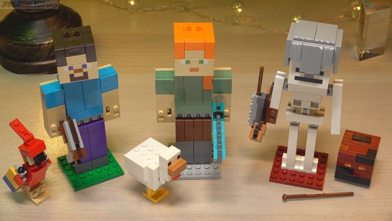 Builds ⏩ LEGO Minecraft "BigFigs" Steve + Alex + Skeleton 21148 21149 ...