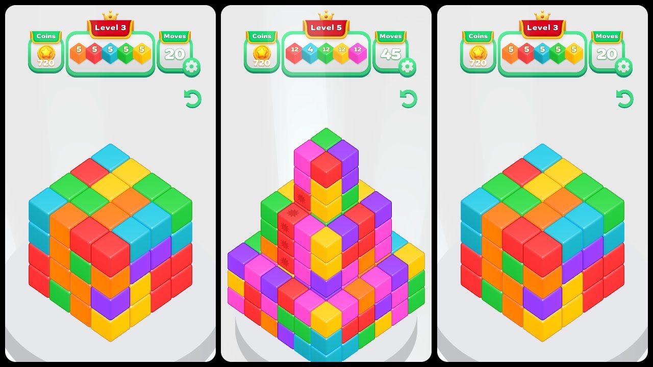 Cube Blast 3D: Match Puzzle Gameplay Android - YouTube