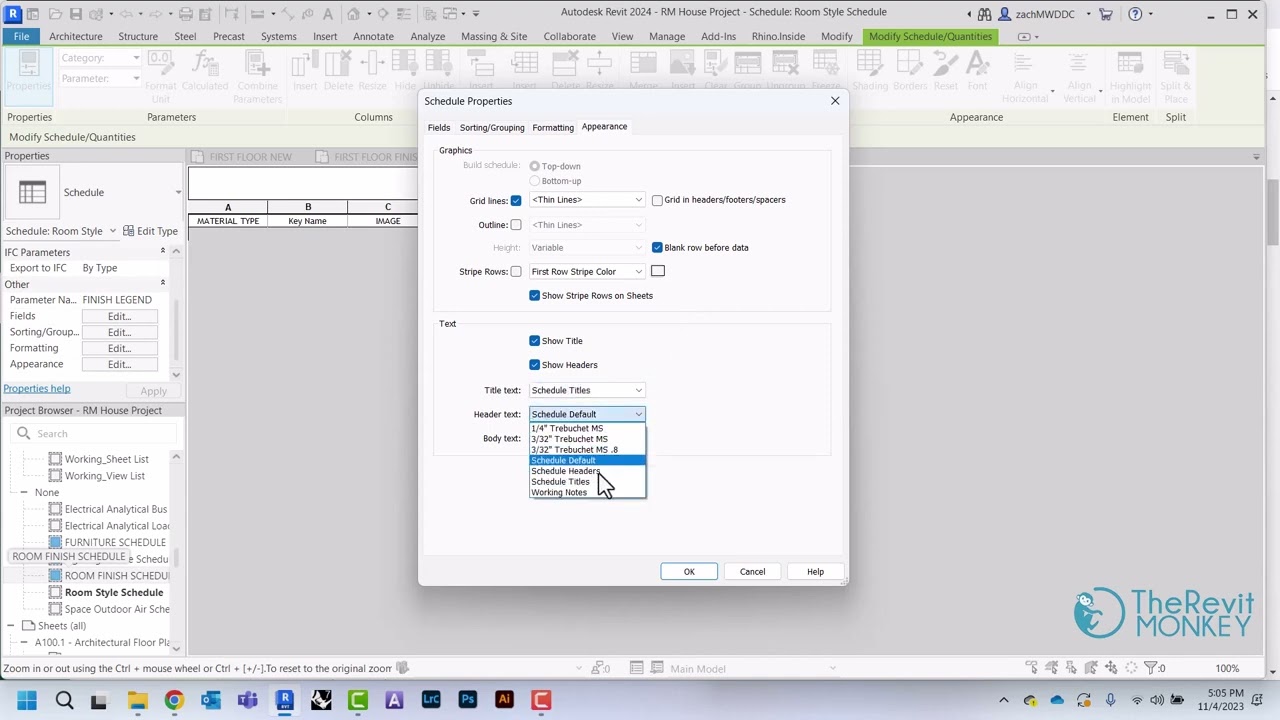 Creating A Finish Legend In Revit YouTube Creating A Finish Legend In Revit YouTube