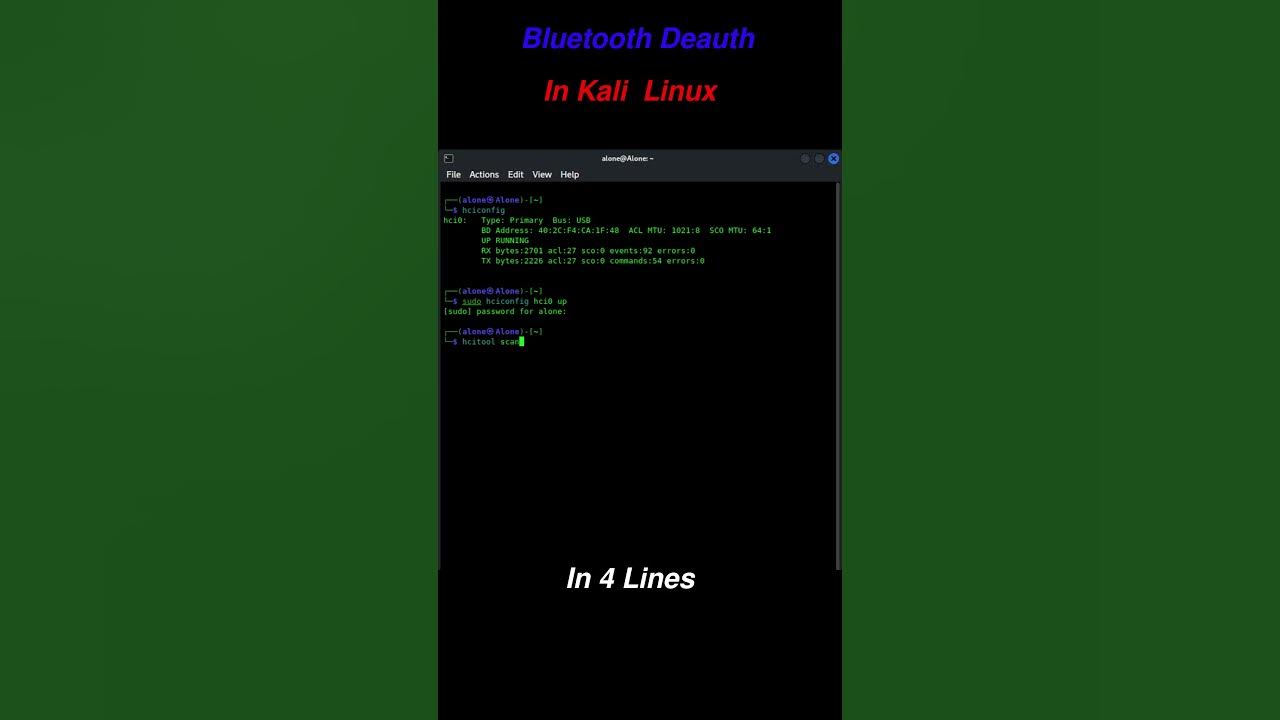 Bluetooth deauthentication in kali linux - YouTube