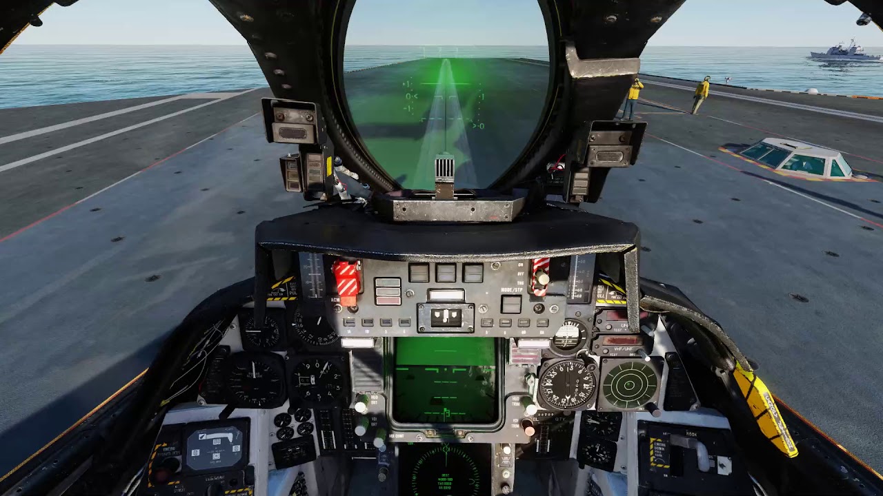 Very first Carrier Take off! DCS Supercarrier! Not perfect but stil ...