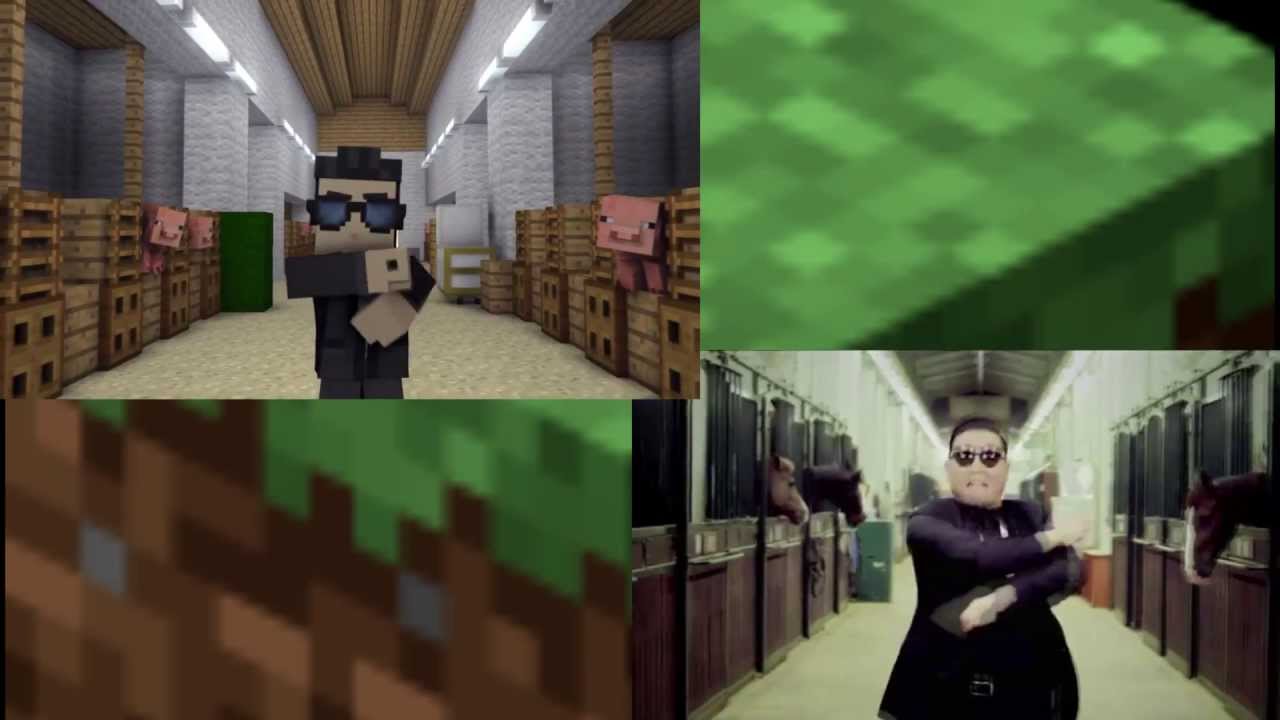 Minecraft Style vs. Gangnam Style - YouTube