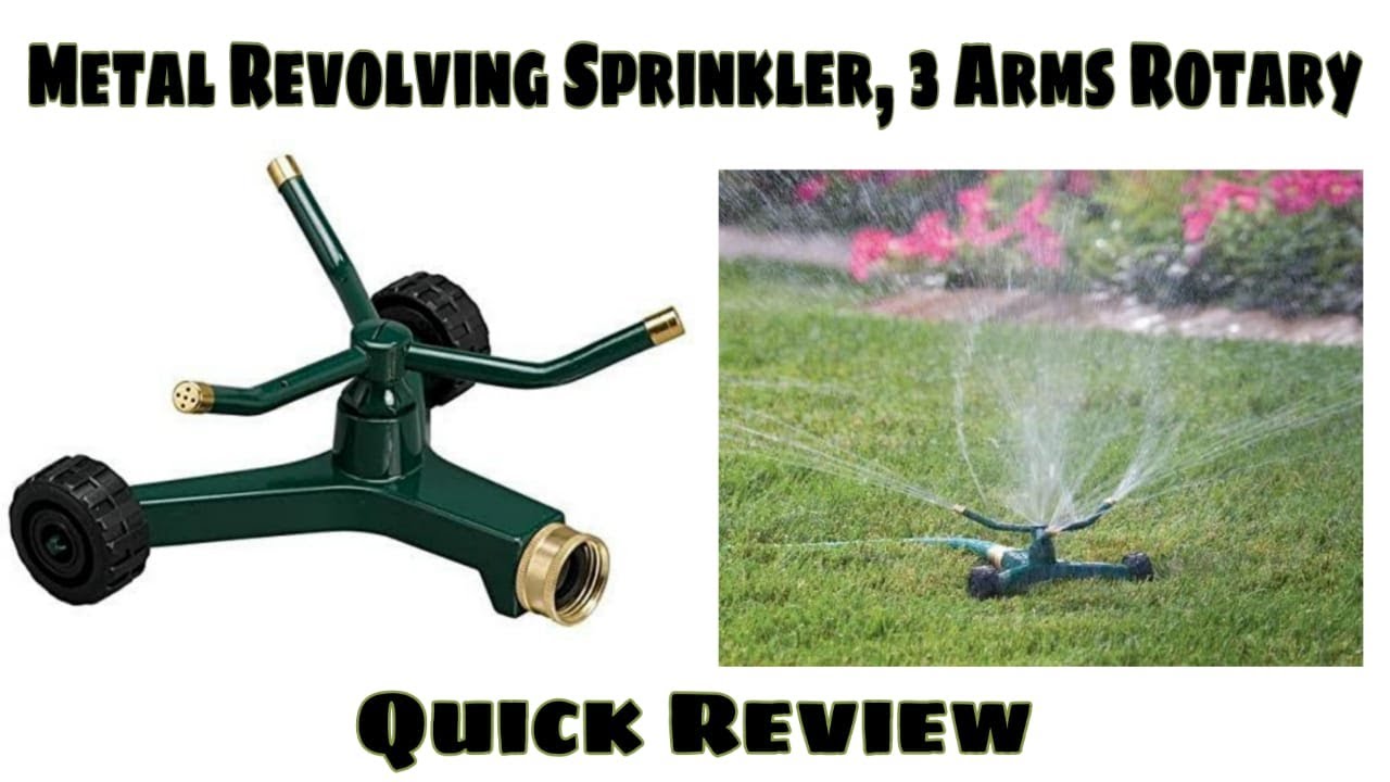 Metal Revolving Sprinkler 3-Arm Rotary with Wheeled Base | Capital ...