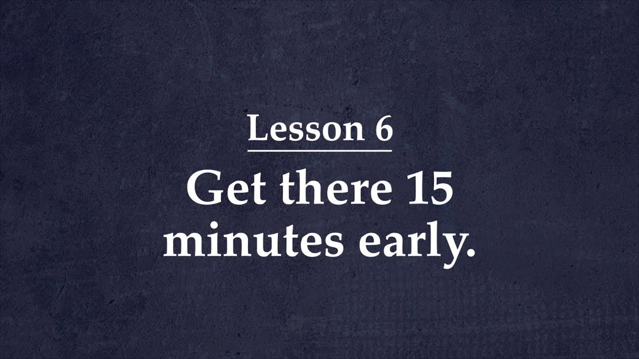 Fundraising Lesson #6 - Get there 15 minutes early - YouTube