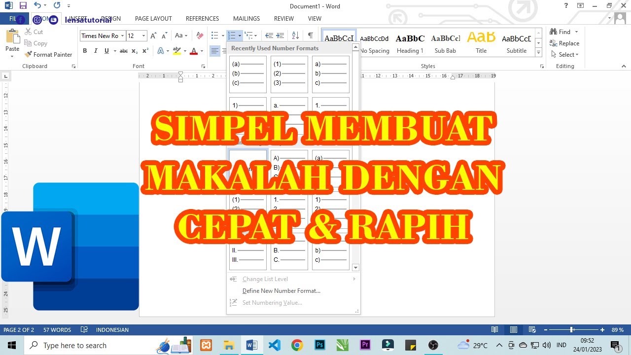 TUTORIAL MEMBUAT MAKALAH DENGAN SIMPEL & CEPAT - YouTube