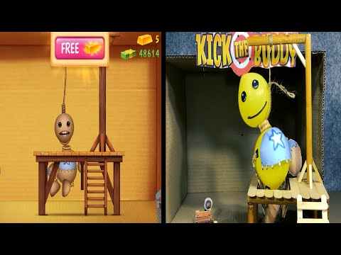 Kick the Buddy in real life 7. Cardboard game. DIY - YouTube