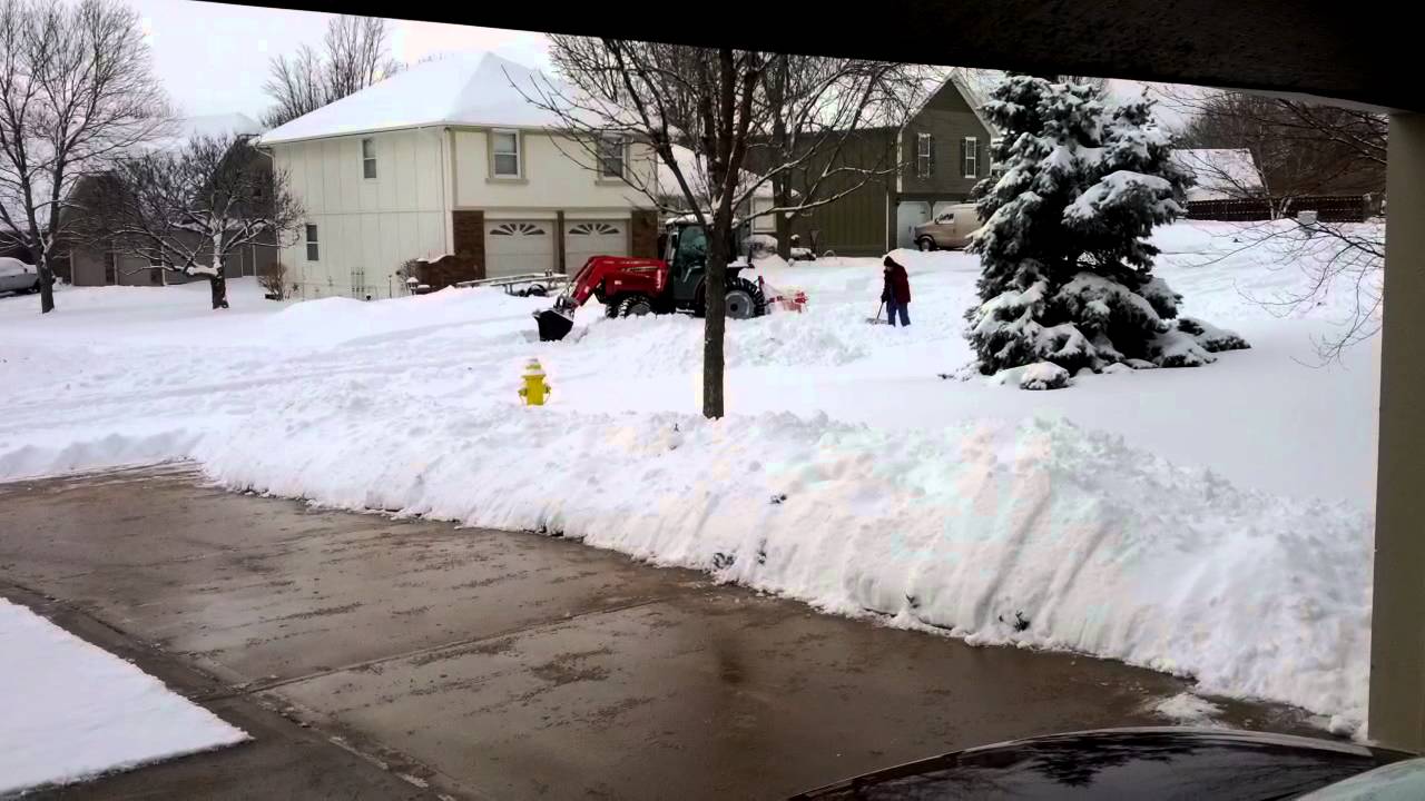 Tractor Stuck in Snow - YouTube