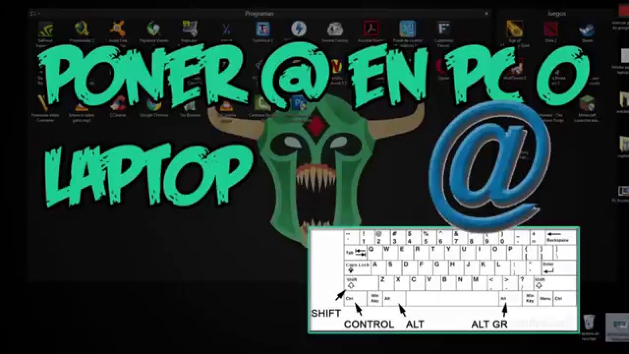 Poner Arroba En Pc o Laptop @@@ - YouTube