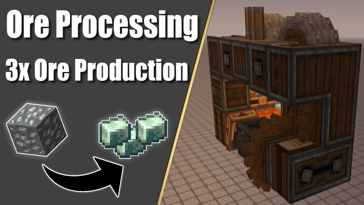 3x Ore Production | Minecraft Create Mod Schematic - YouTube