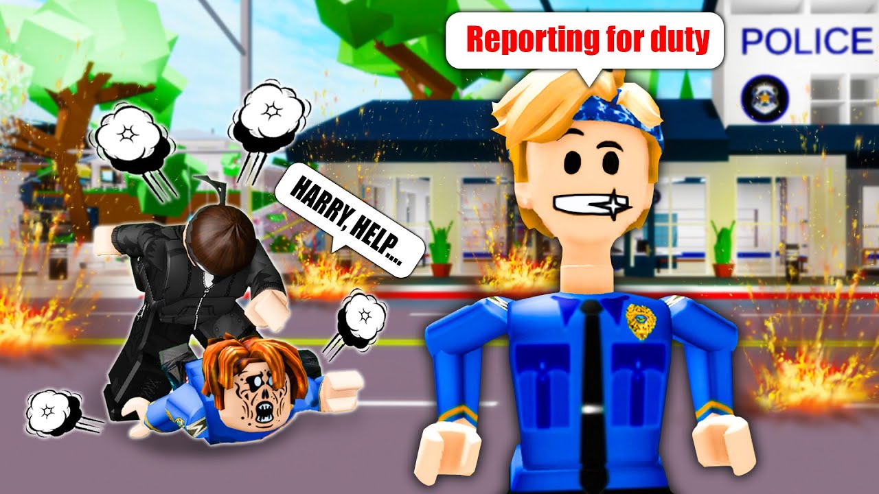 POLICE SCHOOL 👮‍♂️ Harry Become Police (ROBLOX Brookhaven 🏡RP - FUNNY ...