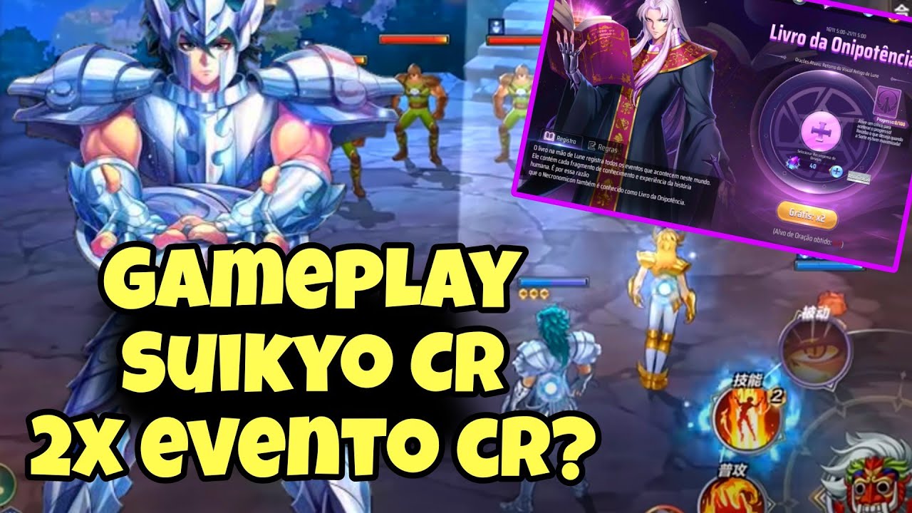Gameplay Suikyo CR Nova Mecânica Vira Jogo Vingará? 2x Livro Onipotente no Mês?Saint Seiya ...