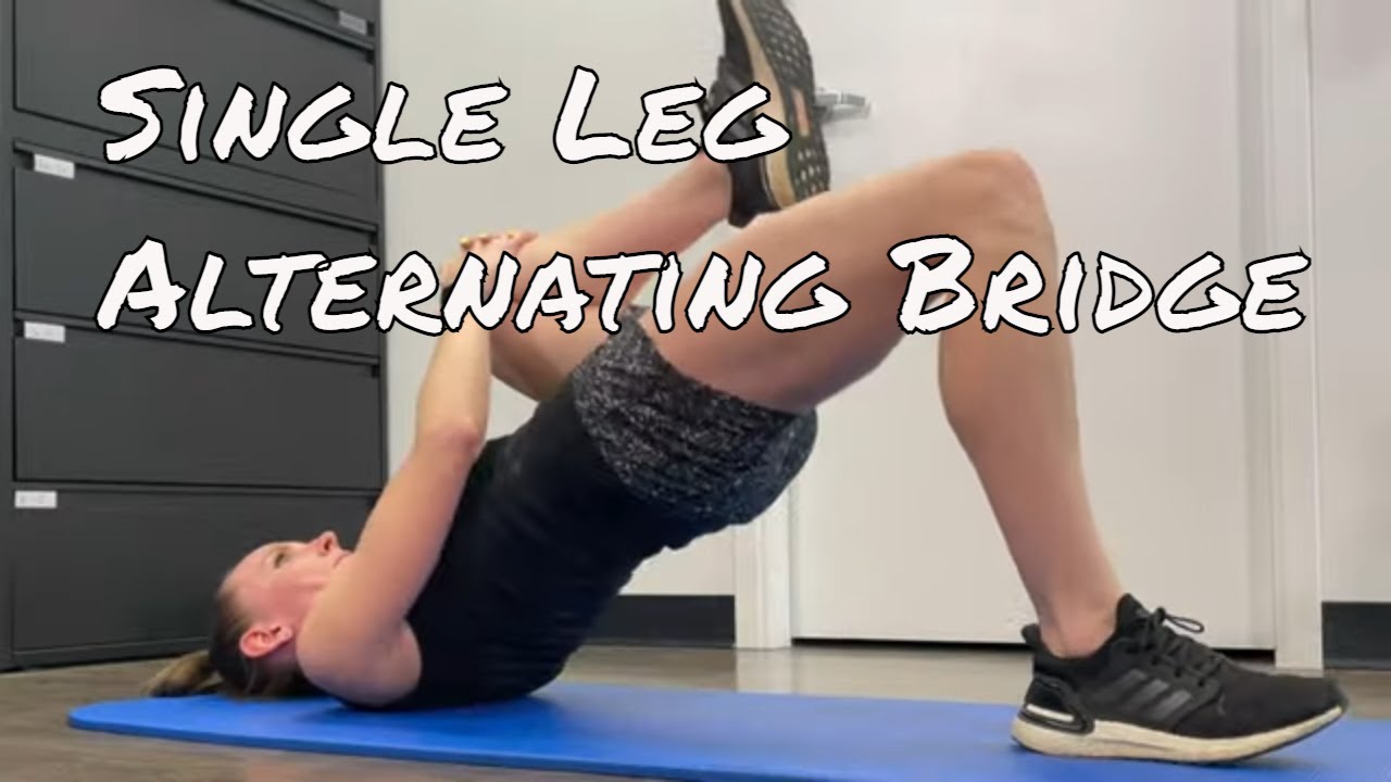 Single Leg Knee Holding Bridge - YouTube