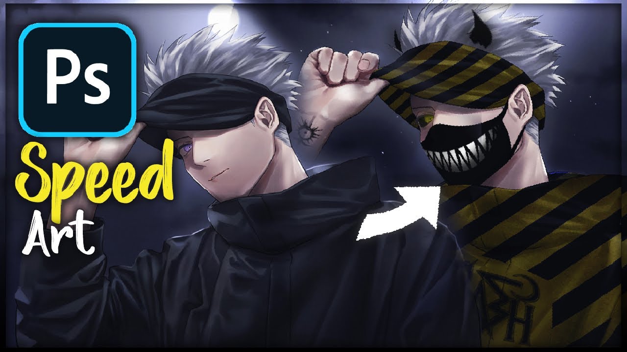 Satoru Gojo Trash Gang ART !! [ SpeedArt ] - YouTube