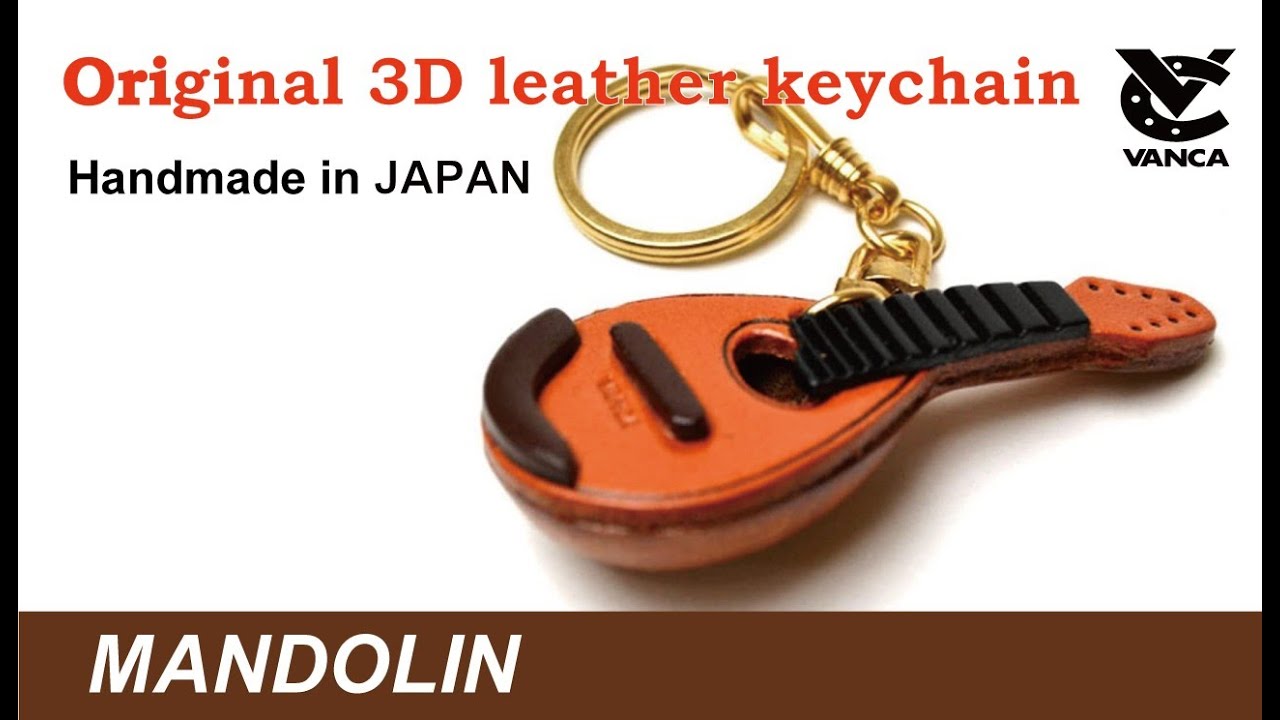 Handmade in Japan-VANCA CRAFT:MANDOLIN Leather Keychain/バンカクラフト革物語 ...