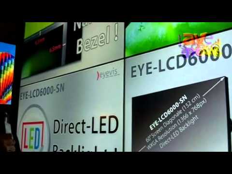 Eyevis (Germany) Demos 2x2 Video Wall with 60" Displays - YouTube