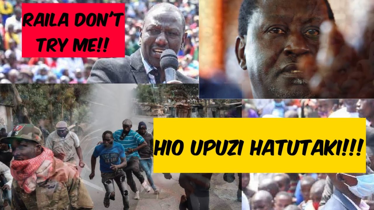 "HIO UPUZI HATUTAKI, ANDAMANA TUKUTANE!!" RUTO DARES RAILA TO HOLD ...