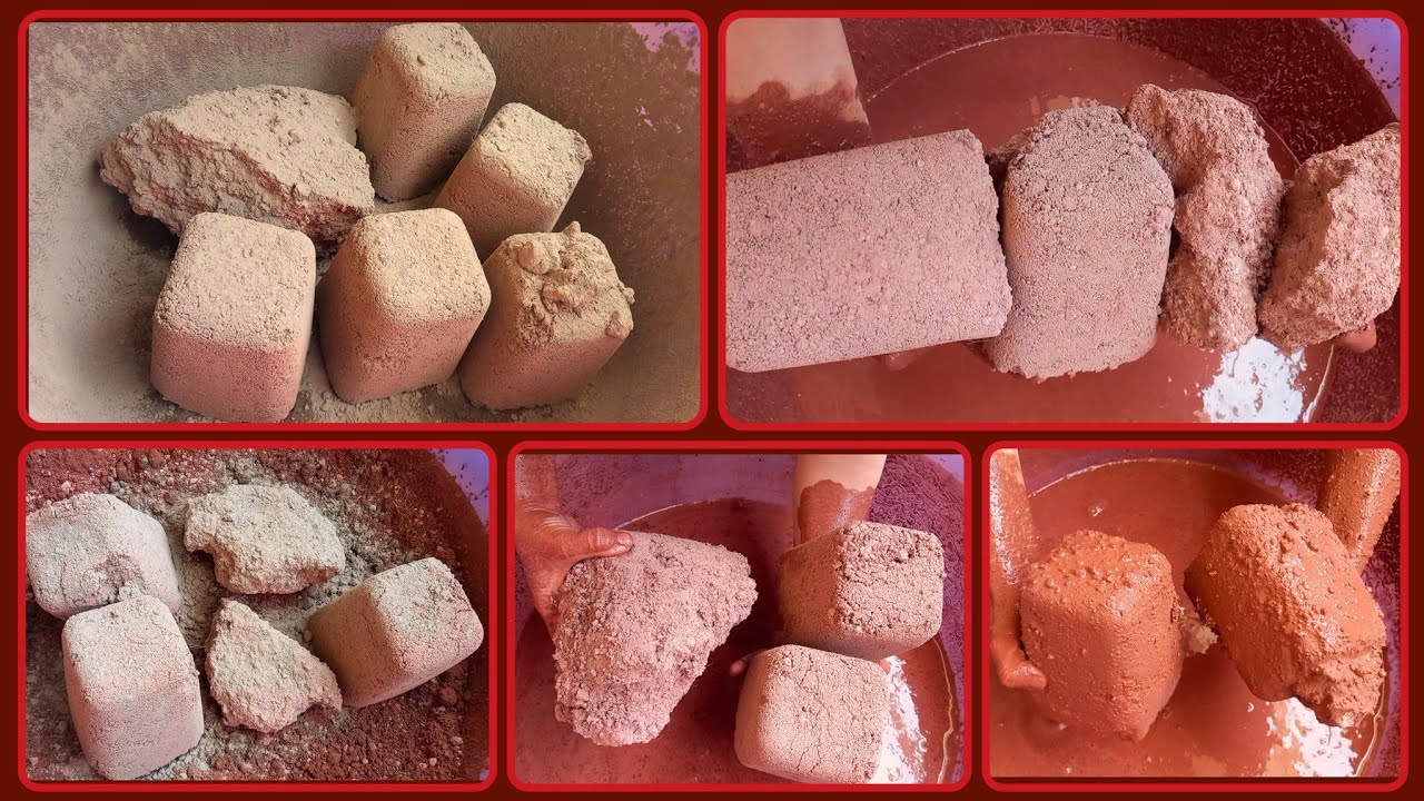 ASMR | dusty red dirt concrete created with pure cement | pure cement ...