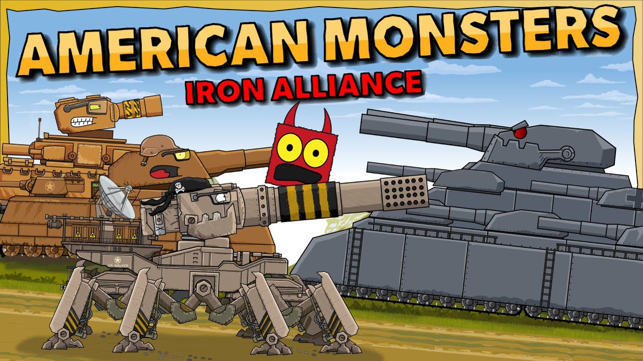 "Iron Alliance of American Monsters" Cartoons about tanks - YouTube