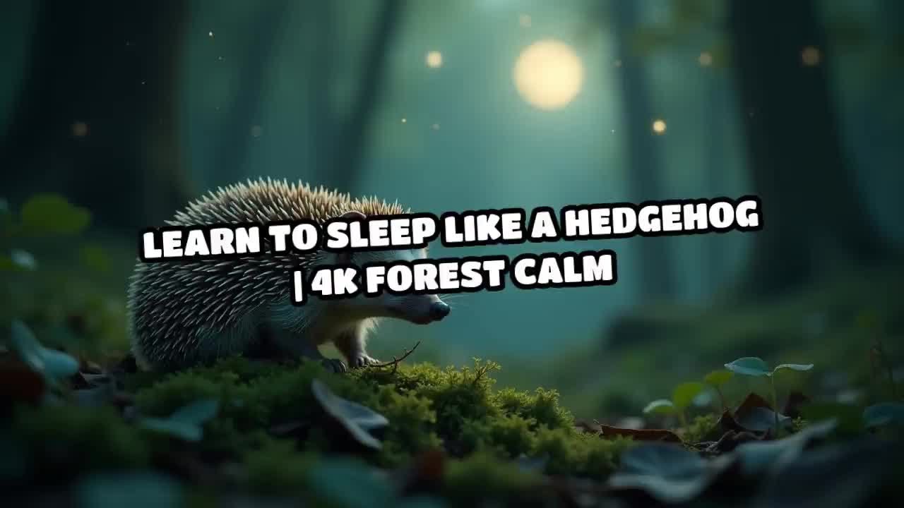 Learn to Sleep Like a Hedgehog | 4K Forest Calm - YouTube