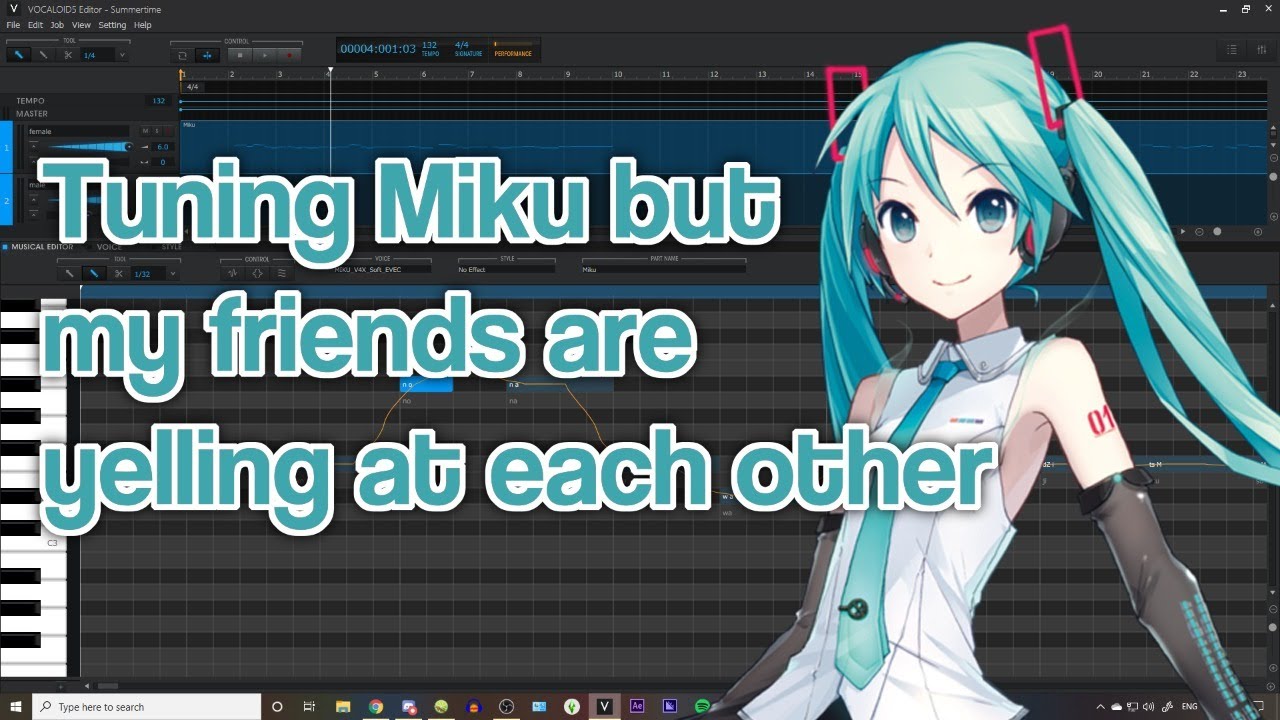 Tuning Miku in V5 while my friends play among us - YouTube