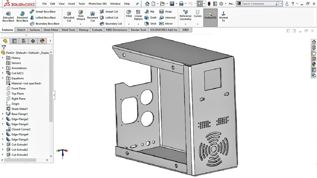 Computer Case Design in Solidworks - YouTube