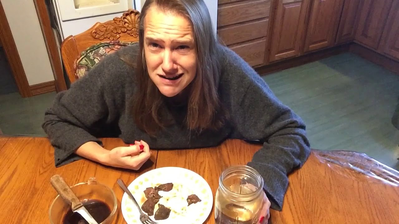 Eating High Meat Raw fermented liver - YouTube