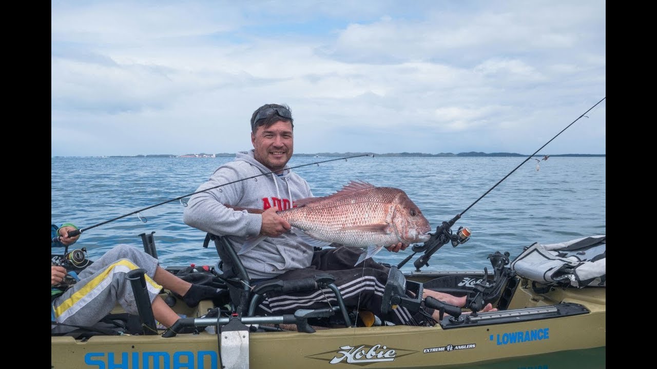 90 centimetre pink snapper from the Hobie - YouTube