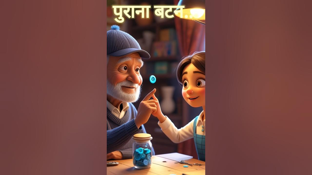 पुराना बटन 😳 ।। Animated short story in hindi ।। #shorts #shortfeed # ...