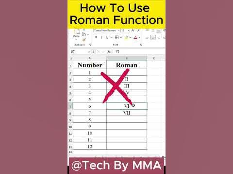 How to use Roman Function in Excel | Roman Counting | Roman Serial Numbers #microsoftexcel # ...
