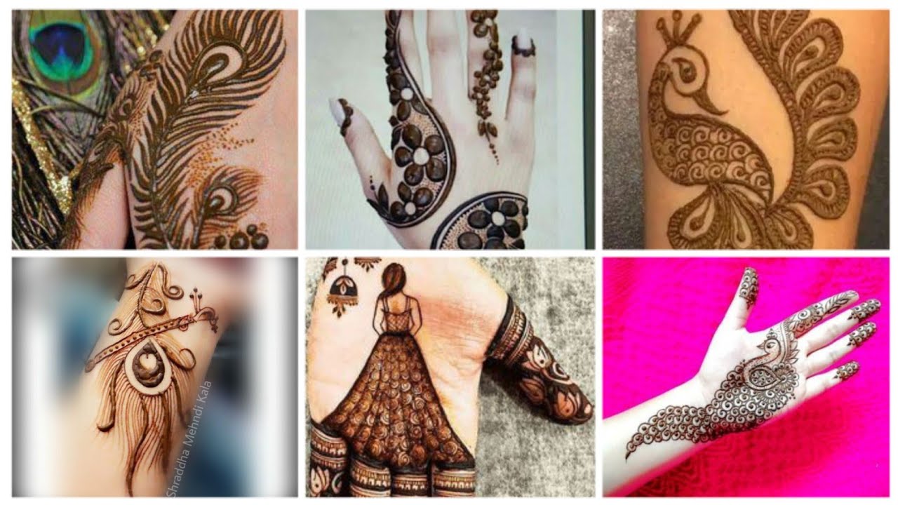 New simple designs of mehndi for hands|| mehndi k designs - YouTube