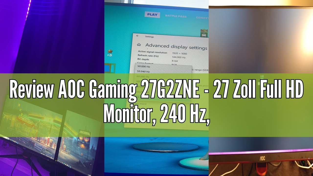 Review AOC Gaming 27G2ZNE - 27 Zoll Full HD Monitor, 240 Hz, 1 ms MPRT ...