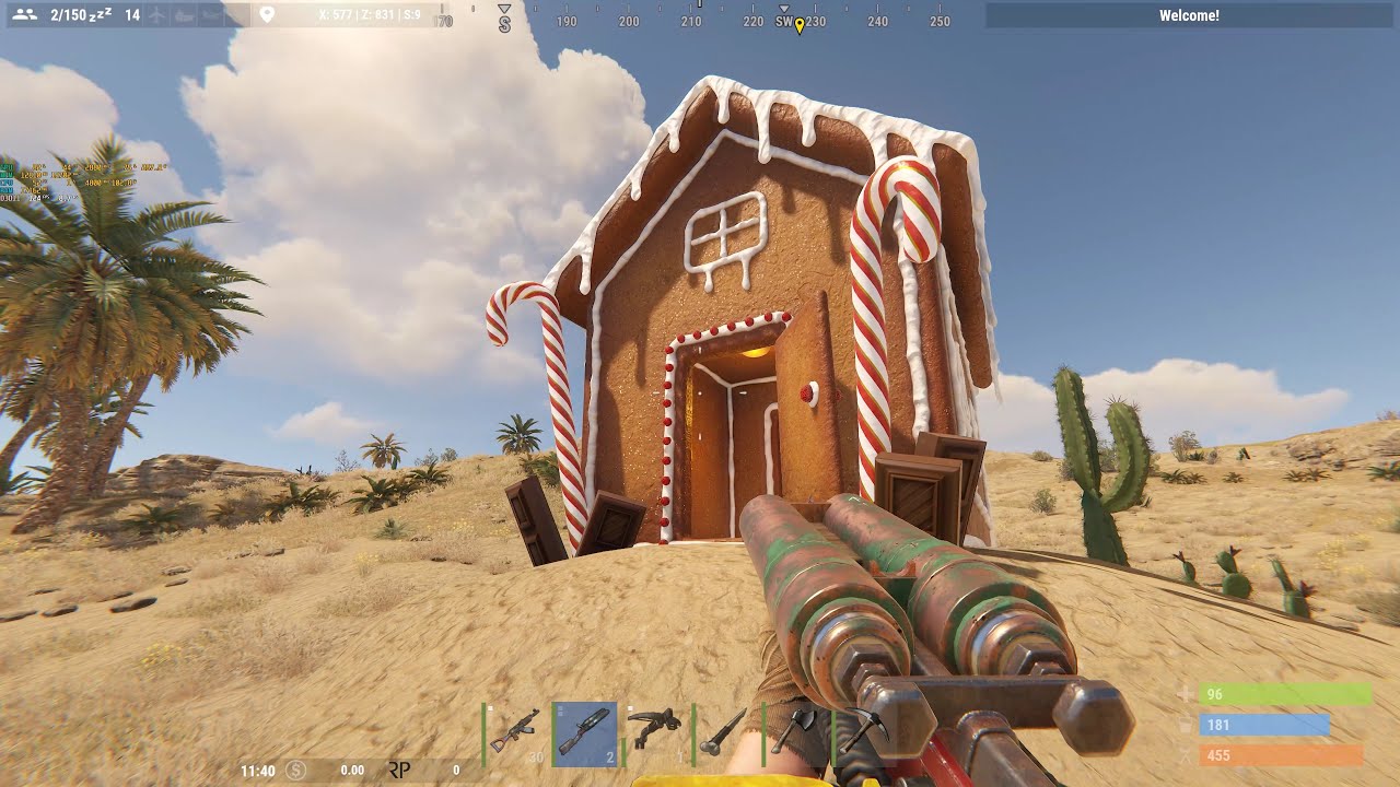 GINGERBREAD HOUSE BATTLE in RUST??? (RTX 4080, 5900x) - YouTube
