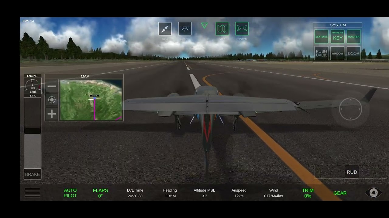 uni flight simulator. final approach gustavo airport - YouTube