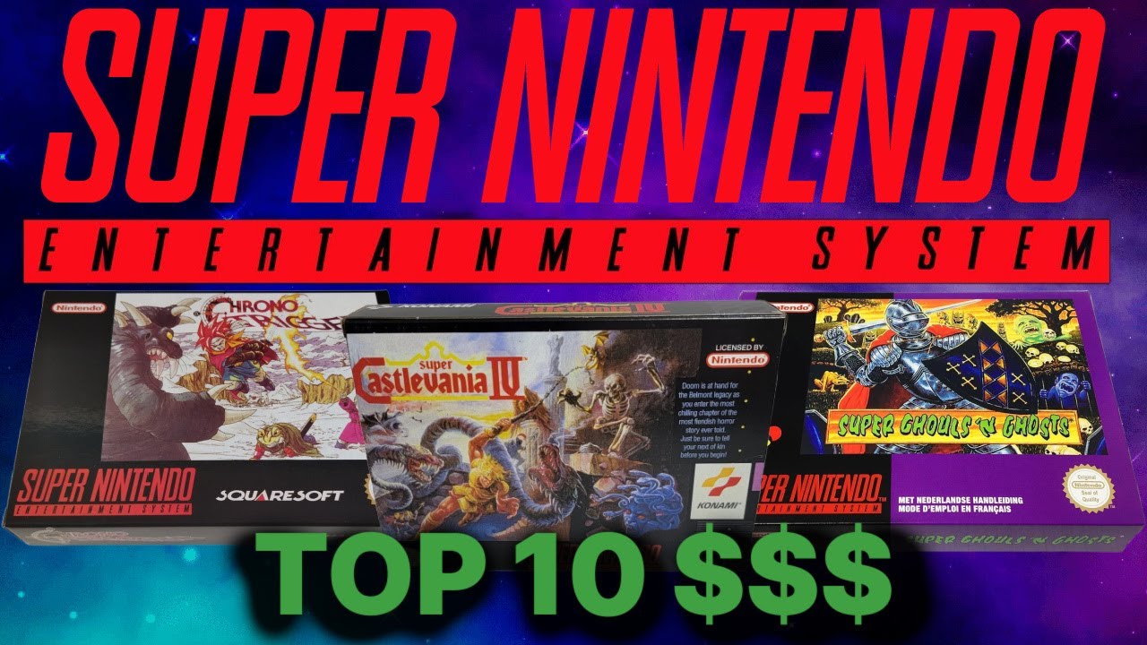 TOP 10 Most Expensive Super Nintendo Games - YouTube