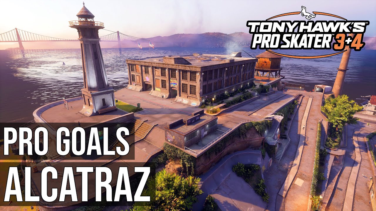 Tony Hawk's Pro Skater 3+4 - THPS 3+4 - Alcatraz Pro Goals - YouTube