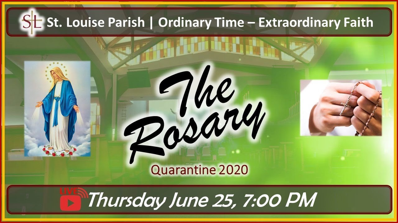 LIVE COMMUNITY ROSARY 06/25/2020 7pm - YouTube