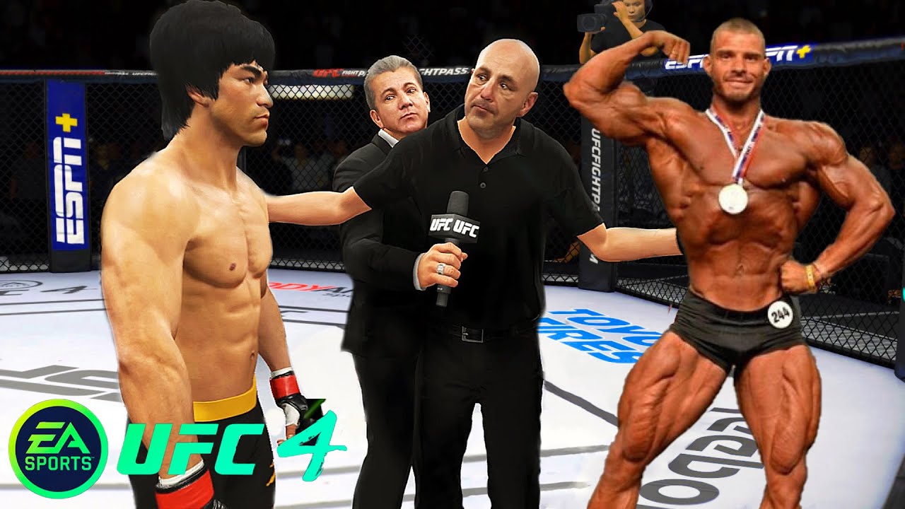 UFC4 Bruce Lee vs bodybuilder EA Sports UFC 4 - YouTube