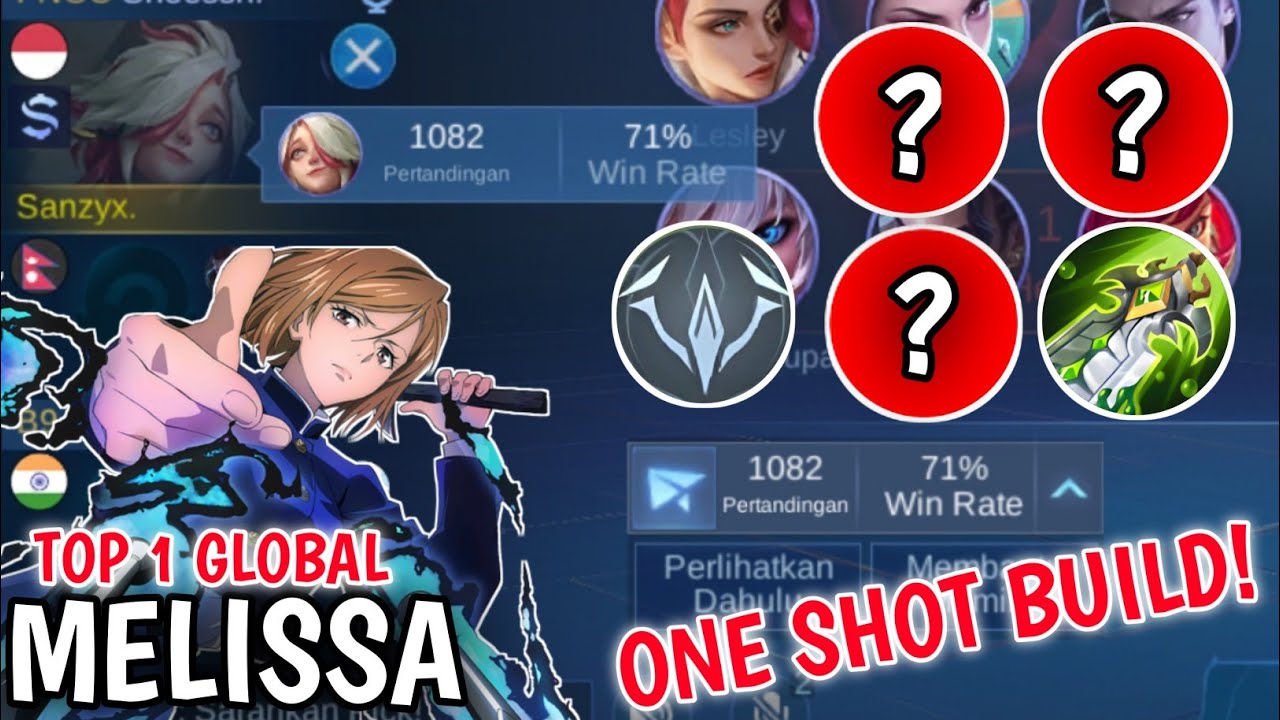 MELISSA ONE HIT BUILD 2024! MELISSA TOP 1 GLOBAL - MOBILE LEGENDS - YouTube