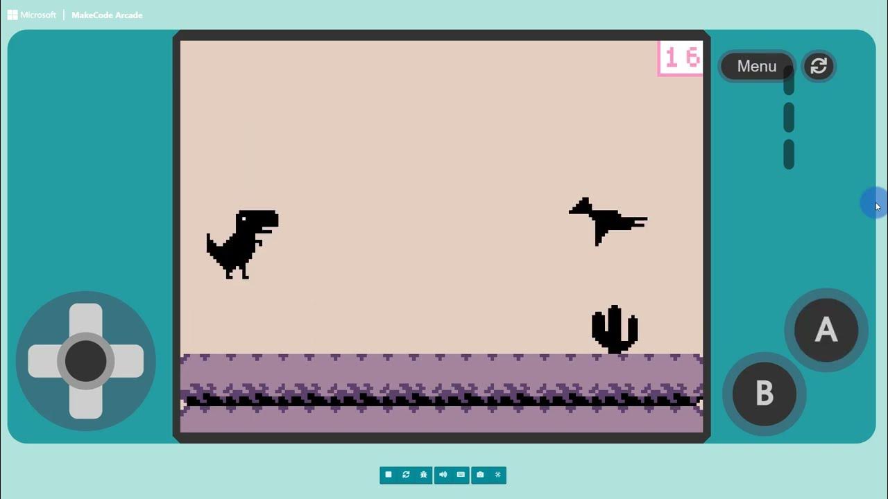 How to program Dino Game with Microsoft MakeCode Arcade. - YouTube