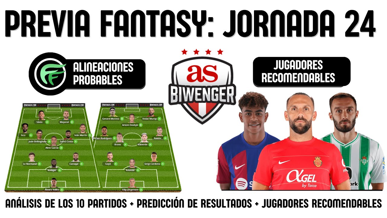 ANÁLISIS FANTASY JORNADA 24: ALINEACIONES Y RECOMENDACIONES DE CADA ...