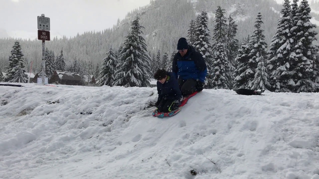 Hyak Snow Park - Kiddy Sledding Hill 2016 - YouTube