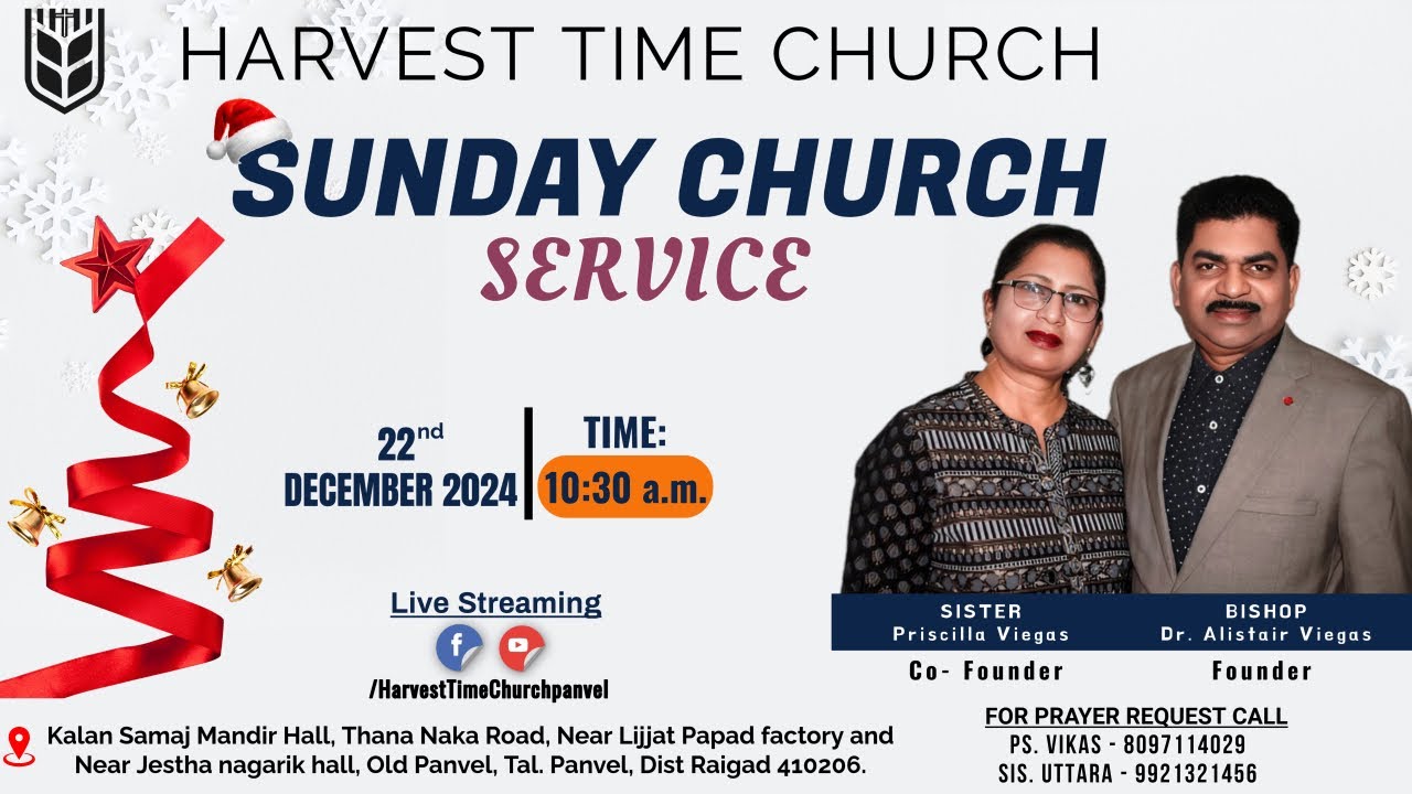 HARVEST TIME CHURCH | Sunday Church Service | 22-12-2024 | Dr. Alistair ...