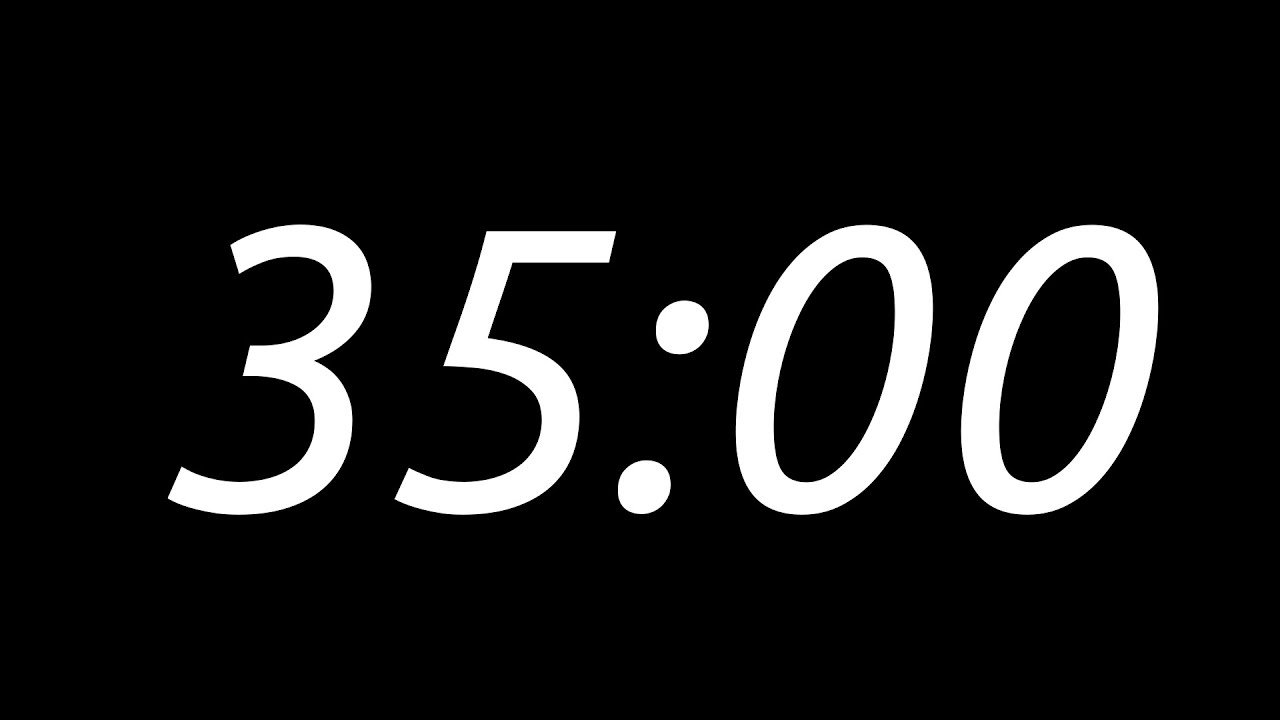 35 min timer countdown with alarm sound effect - YouTube