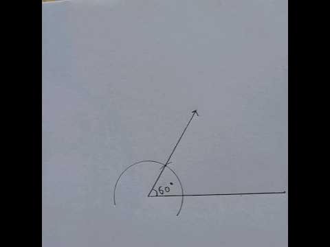 how to construct a 60 degree angle using compass l 60° angle #geometry ...