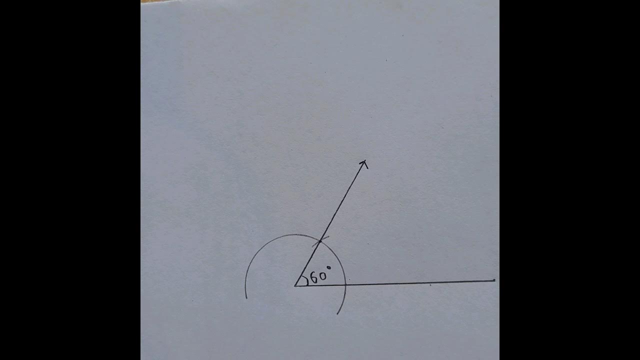 how to construct a 60 degree angle using compass l 60° angle #geometry ...