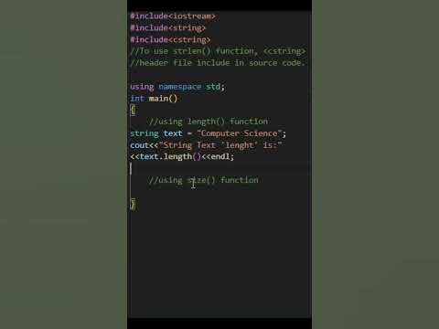 string length in c++@ensolutions5210 #lengths #shorts #coding - YouTube