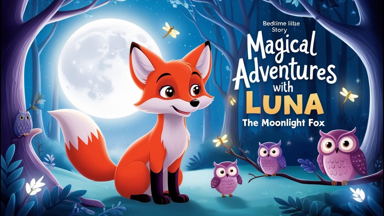 The Moonlight Fox 🌙 | Magical Bedtime Story for Kids | Adventures with ...