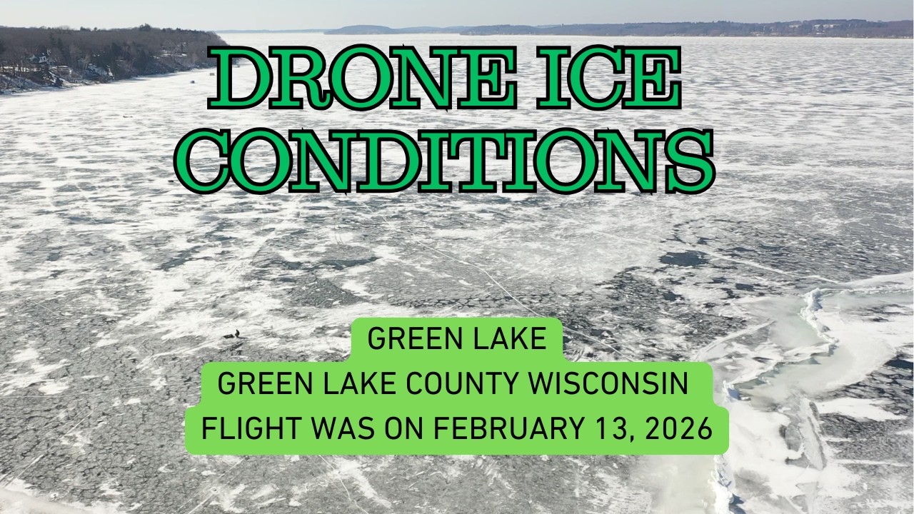 Drone Ice Conditions~Green Lake in Green Lake County the Deepest ...