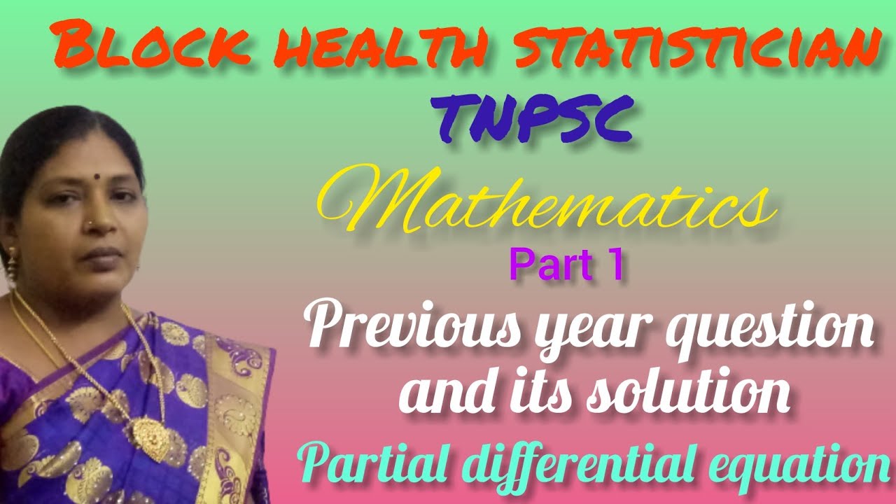 Block health statistician examination/mathematics/previous years ...